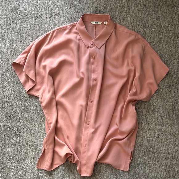 Uniqlo | Tops | Uniqlo Casual Pink Button Down Shirt | Poshmark